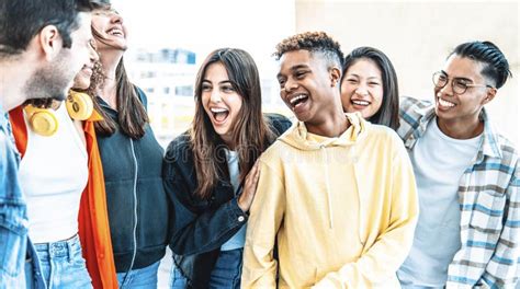 Multicultural Best Friends Having Fun Hanging Out Together Stock Image