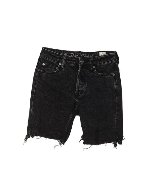 We The Free Solid Black Denim Shorts 24 Waist 67 Off Thredup