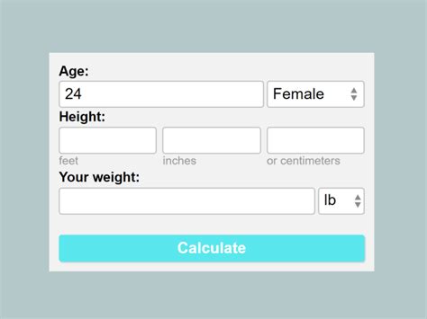 Calorie Calculator Source Code — Codehim