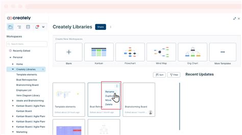 Managing Workspaces And Folders Creately Help Center