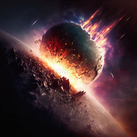 A Huge Sized Meteor Crashes On The Earth Creating Shock Waves Meteor