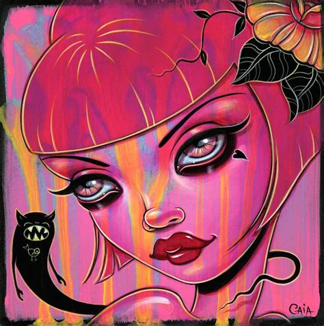 Happy Cat Acrylic By Caia Koopman Art Alien Drawings Pop Culture Art