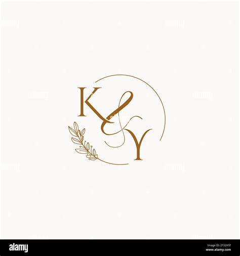 Ky Initial Wedding Monogram Logo Design Ideas Stock Vector Image And Art