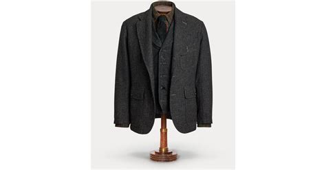 Rrl Unconstructed Wool Cotton Blazer In Black For Men Lyst Uk