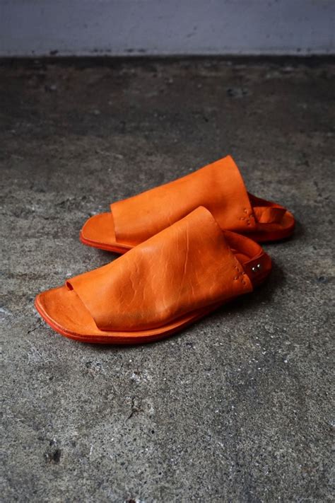 Mule With Back Strap Sandals. Horse Leather. Dark Orange. DIMISSIANOS ...
