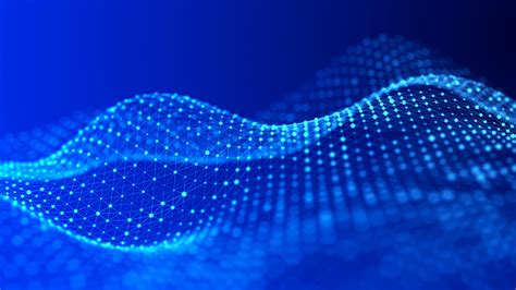 서로 얽힌 선과 점이 있는 미래지향적인 푸른 물결 많은 데이터 소리의 음악 적 흐름 3d 렌더링 0명에 대한 스톡 사진 및 기타 이미지 Istock