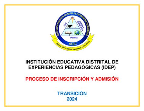 Proceso de Inscripci Ã³n y Admisi Ã³n 2024 INSTITUCIÓN EDUCATIVA