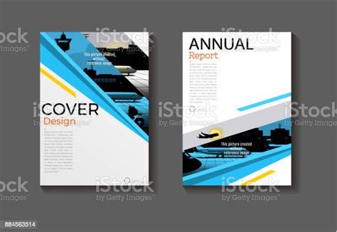 Tata Letak Biru Latar Belakang Abstrak Desain Sampul Modern Sampul Buku