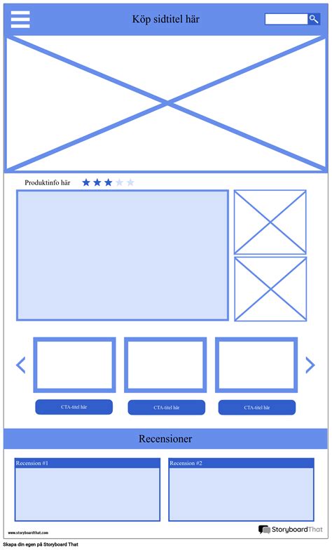 Företagsköp Wireframe Mall 4 Storyboard Par Sv Examples