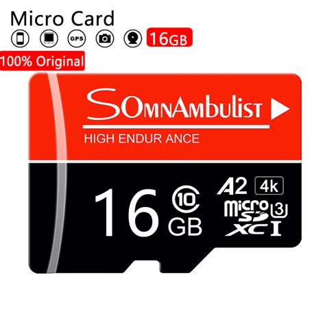 Somnambulist ของแท้ การ์ดหน่วยความจํากล้อง Micro Tf Sd 16gb Tf Class 10 A1 A2 Shopee Thailand