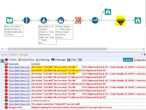 solved batch macro action tool error alteryx community