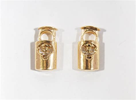 23 5mm Gold Cord Stopper Lock Toggle Ends Celloexpress