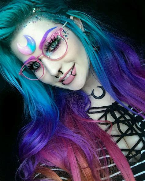 Pinterest Goth Hair Rainbow Hair Beautiful Hair Color