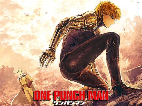 One Punch Man Saitama Genos Heroes Hd Scarica Lo Sfondo