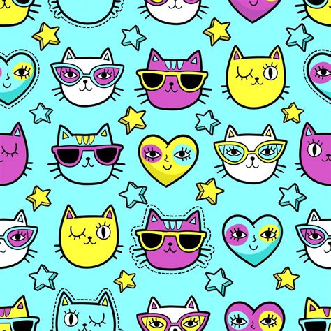 Seamless Pattern With Fashion Patches 12995777 Vector Art At Vecteezy