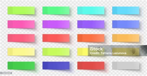 사실적인 스티커 종이 게시물 노트 컬러 스티커 태그 그림자가 있는 접착제 메모 줄무늬 문서 벡터 집합에 대한 Office 테이프