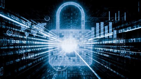 Cyber Security And Online Data Protection With Tacit Secured Encryption Software Stock Image