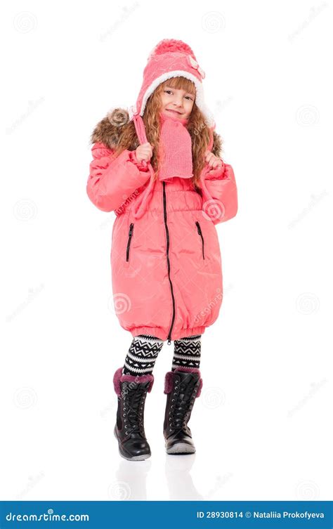 Маленькая девочка в одежде зимы Стоковое Фото изображение насчитывающей людск замерзано 28930814