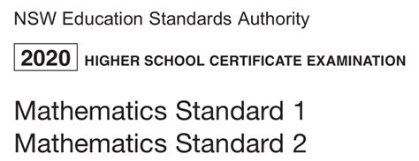 Mathematics Standard Reference Sheet Quiz