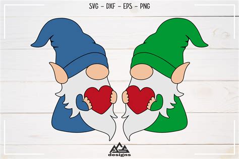 Gnome Valentine Heart Love Svg Design By Agsdesign Thehungryjpeg
