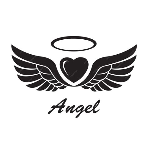 Corazón Con Alas Vector Premium