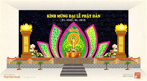 Băng Rôn Banner Phông Lễ đài Bộ Nhận Diện đại Lễ Phật đản 2019