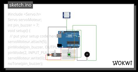 servomoteur boutton poussoir copy wokwi esp32 stm32 arduino simulator