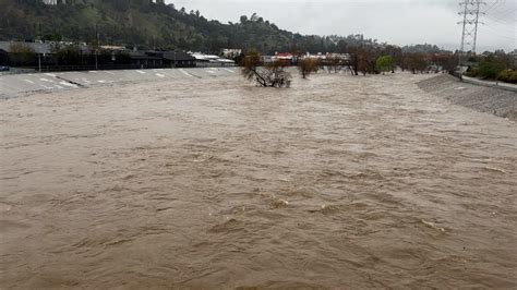 Video Shows La River Raging On Monday As Area Hit With Flash Flood Warning