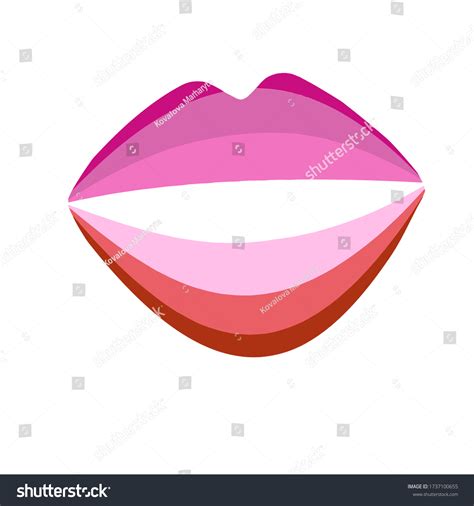 Lips Lesbian Flag Symbol Isolated Lgbt Stock Vector Royalty Free