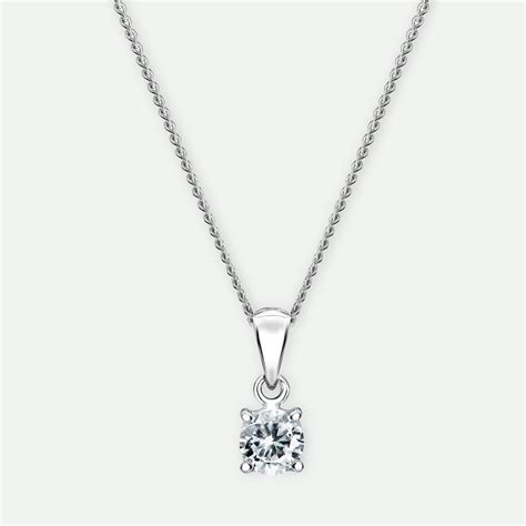 Sylvia 9ct White Gold 025ct Tw Lab Grown Diamond Necklace — Created