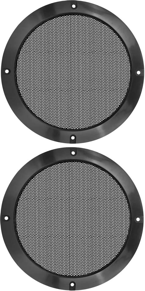 Unifizz 2pcs 7 Inch Metal Glossy Car Audio Speaker Cover