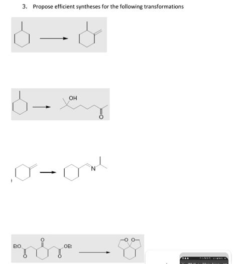 solved 3 propose efficient syntheses for the following