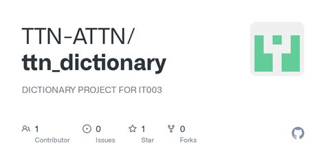 Ttn Dictionary README Md At Main TTN ATTN Ttn Dictionary GitHub