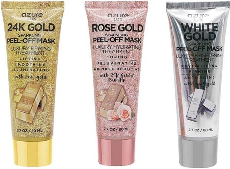 Azure Lux Gold Peel Off Mask T Set Peel Off Mask Face Scrub