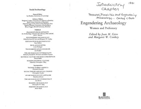 Pdf Engendering Archaeology Women And Prehistory