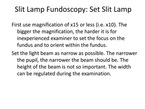 Slit Lamp Fundoscopy Pptx First Aid Injuries