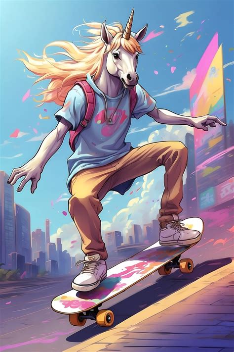 Download Ai Generated Unicorn Humanoid Royalty Free Stock