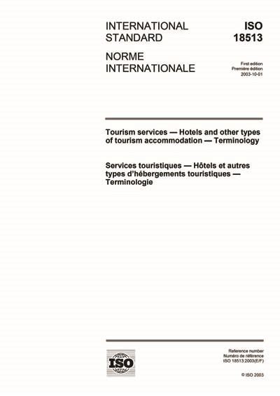 ISO Tourism Services Hotels And Other Types Of Tourism Accommodation Terminology