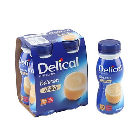 Delical boisson lactée HP HC vanille Dénutrition Sans gluten
