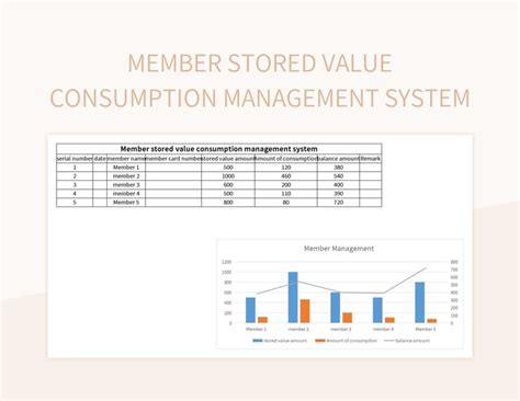 Member Stored Value Consumption Management System Excel Template And