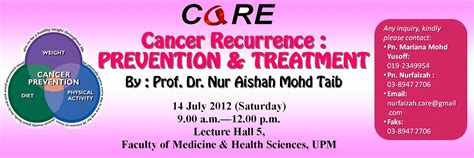 Care Upm Event Cancer Recurrence Prevention And Treatment