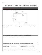 Eee Lab Ltspice Circuit Simulation And Measurements Course Hero
