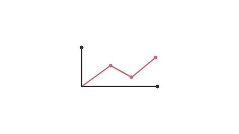 Line Graph Motion Icon Animation Graphic Design Red Color Line