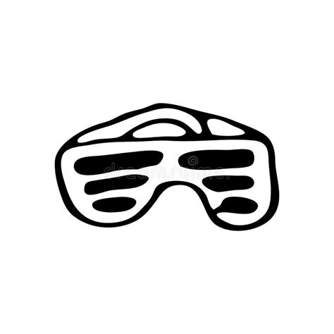 Hand Drawn Glasses Doodle Sketch Style Icon Stock Vector