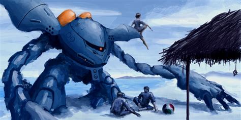 Zeon Beach Party Hygoggs Day Off By Whatthebooty Gundam Wing Gundam