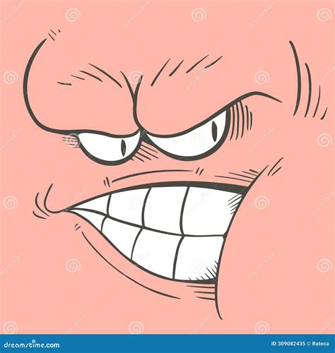 Angry Expression Draw Stock Illustration Illustration Of Emoticon