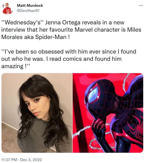 Wednesdays Jenna Ortega Reveals In A New Interview That Her