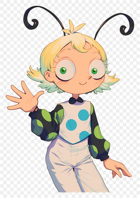Cartoon Ant Cartoon Insect Girl With Antennae Png 2980x4220px