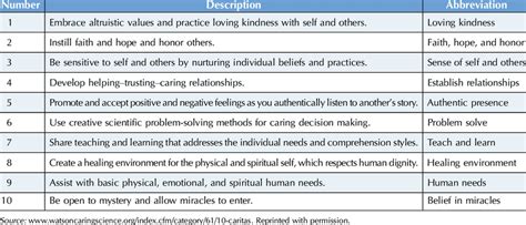 Caritas Processes In Watson S Theory Include Which Of The Following