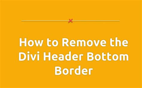 How To Remove The Divi Header Bottom Border MC Starters Blog